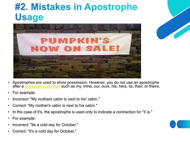 Common Grammatical Errors Part Ppt 3359