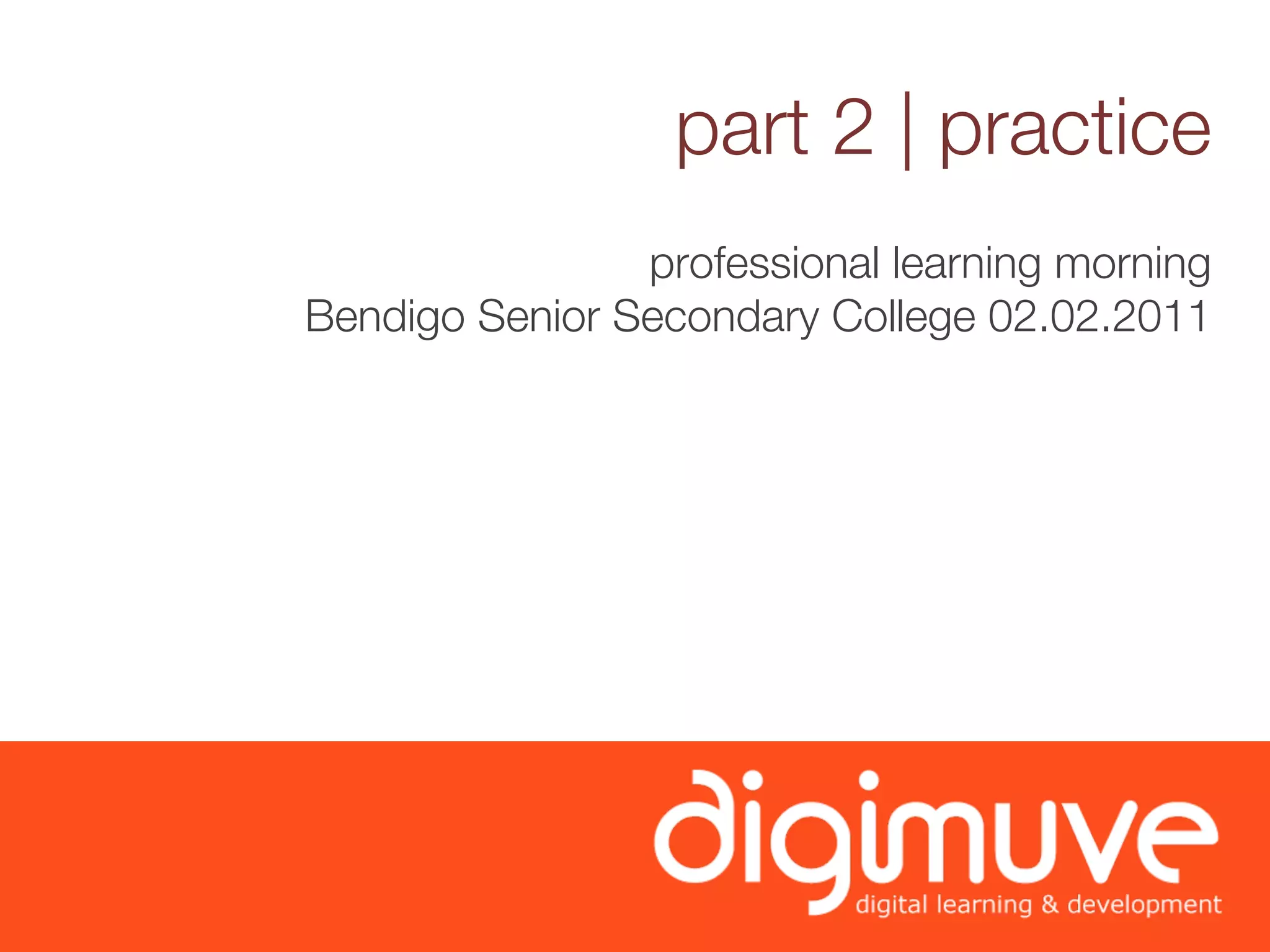 BSSC PART 2 Professional Learning Morning | PPT