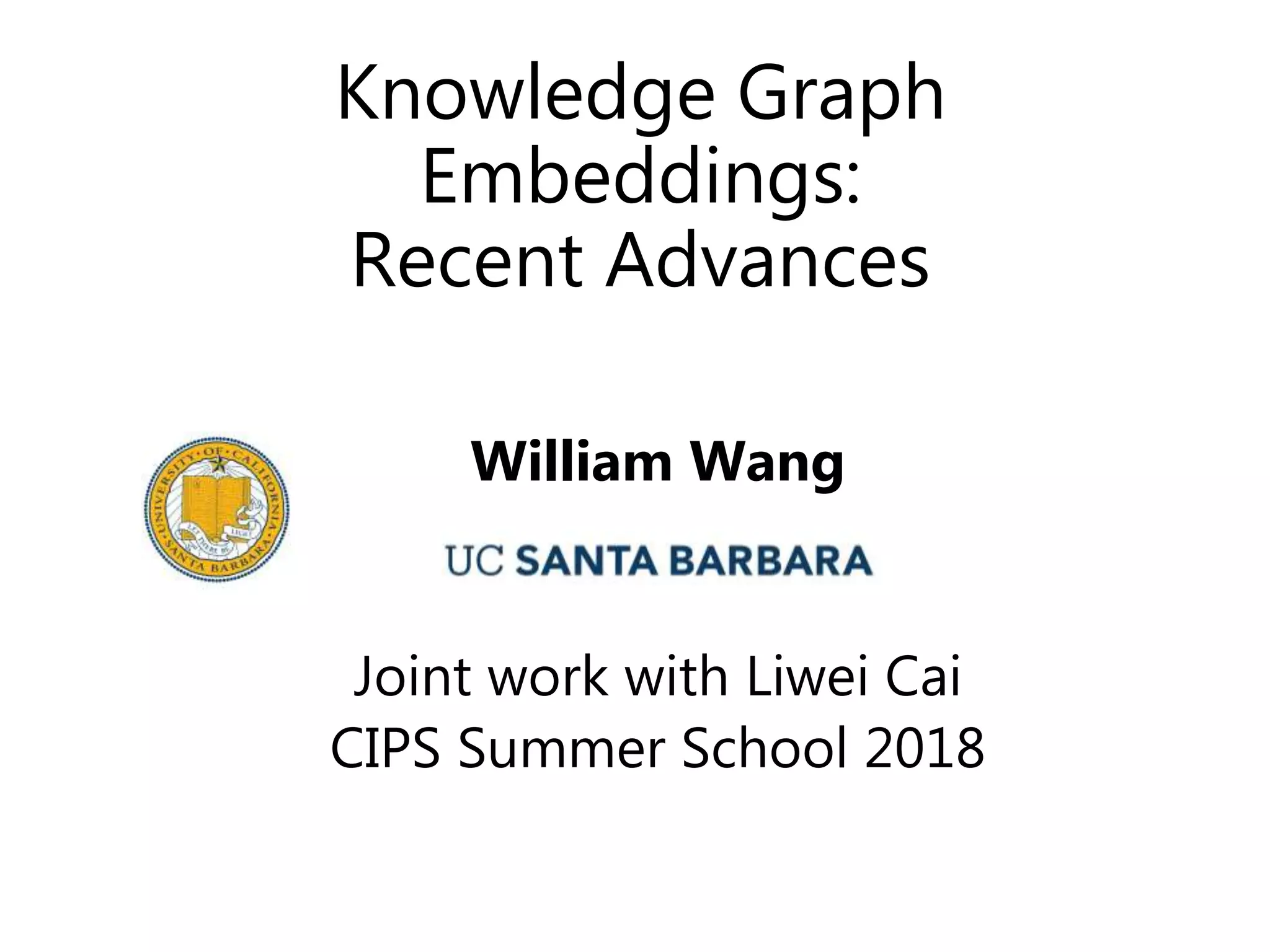 Knowledge Graph Embedding Ppt