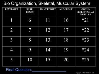Skeletal System Quiz Game, Skeletal System Lesson for Middle School ...