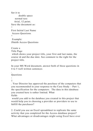 Part 2Provider Database (Open Office Database)Use the project.docx | Databases | Computer ...