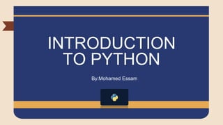 Intro to python | PPT