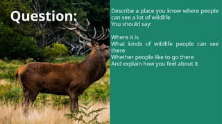 part 2 see wildlife for IELTS speaking test. | PPTX