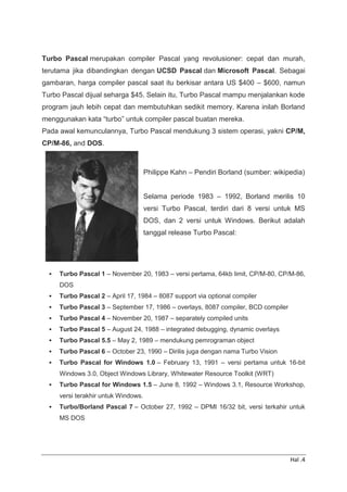 Part 2 sejarah bahasa pemrograman pascal | PDF
