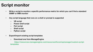 Free OpManager training Part 2 Monitoring Server Performance- season#3 | PPT