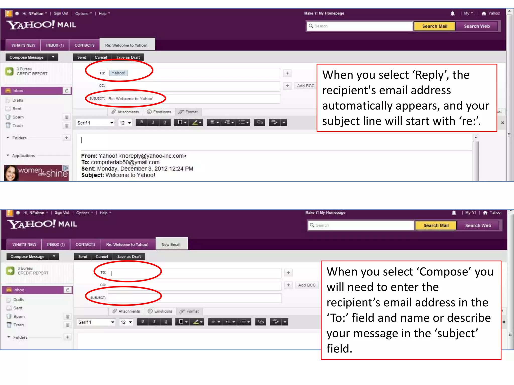 Part 2 setting up a yahoo email account | PPTX