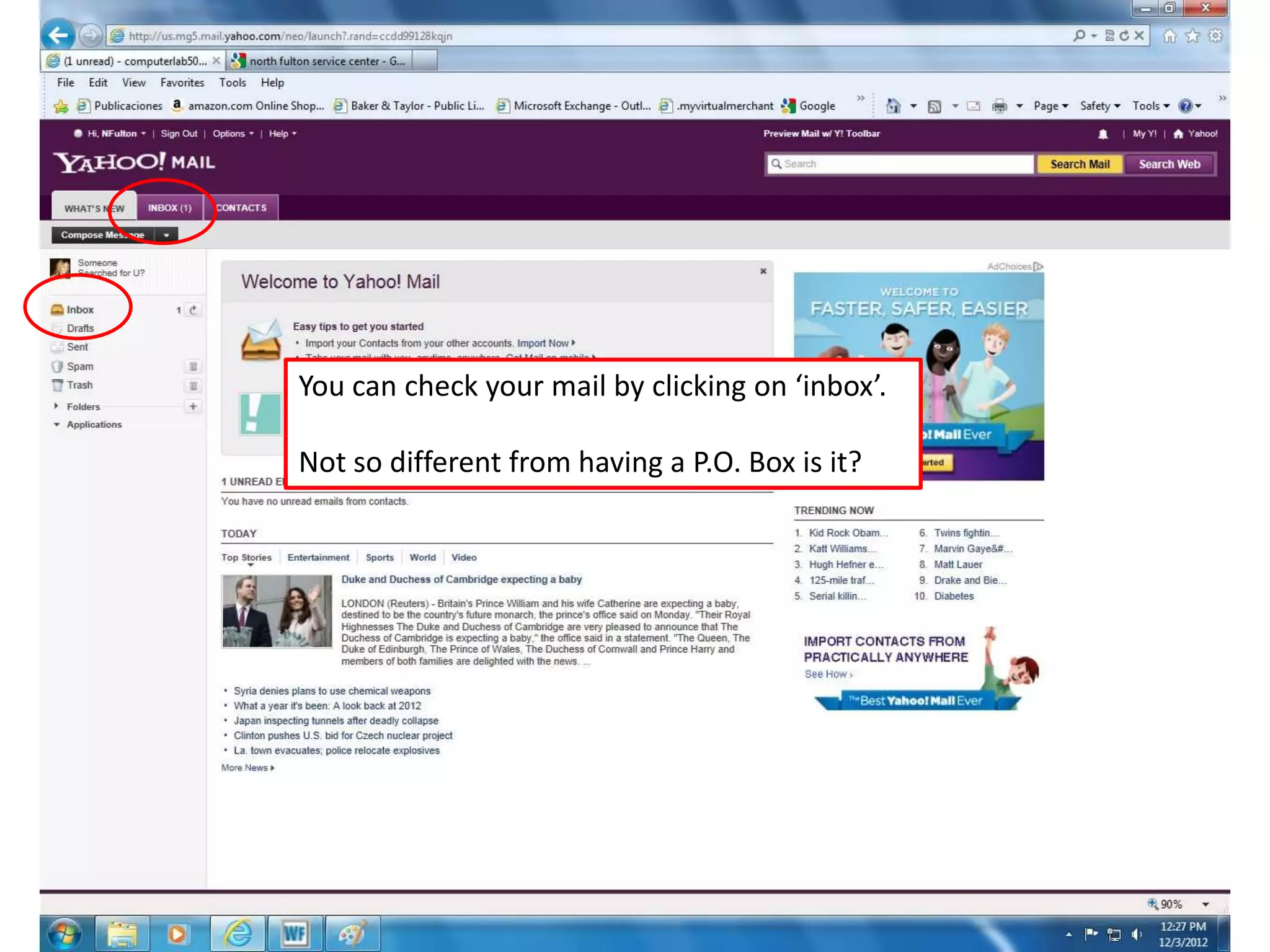 Part 2 setting up a yahoo email account | PPTX