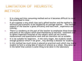 Heuristic method of teaching : student centered | PDF