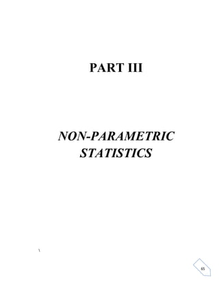 Non Parametric Statistics | DOCX