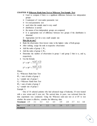 Non Parametric Statistics | DOCX