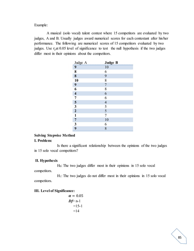 Non Parametric Statistics | DOCX