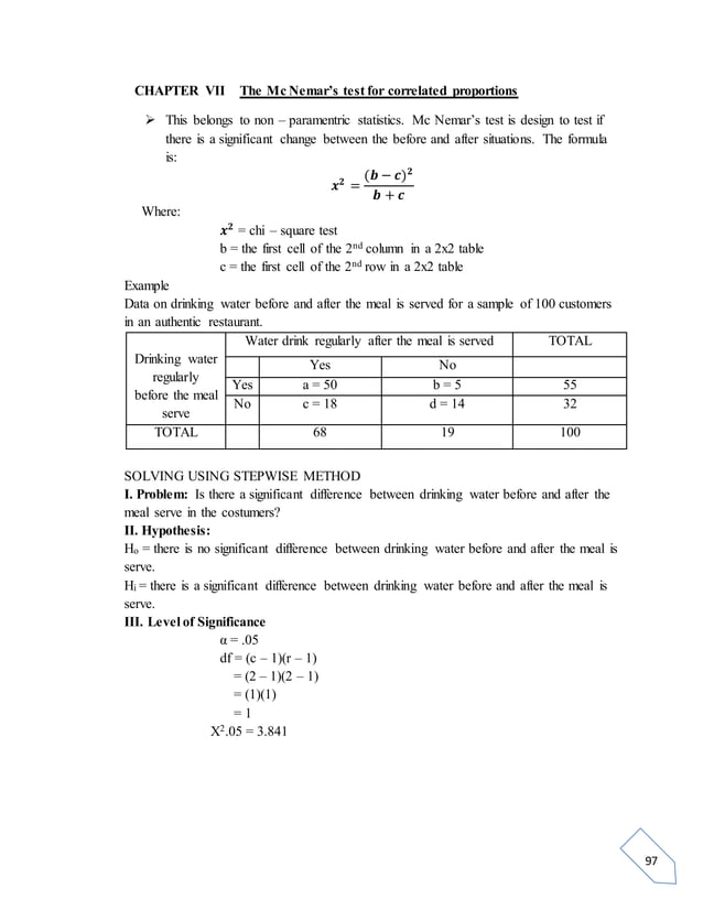 Non Parametric Statistics | DOCX