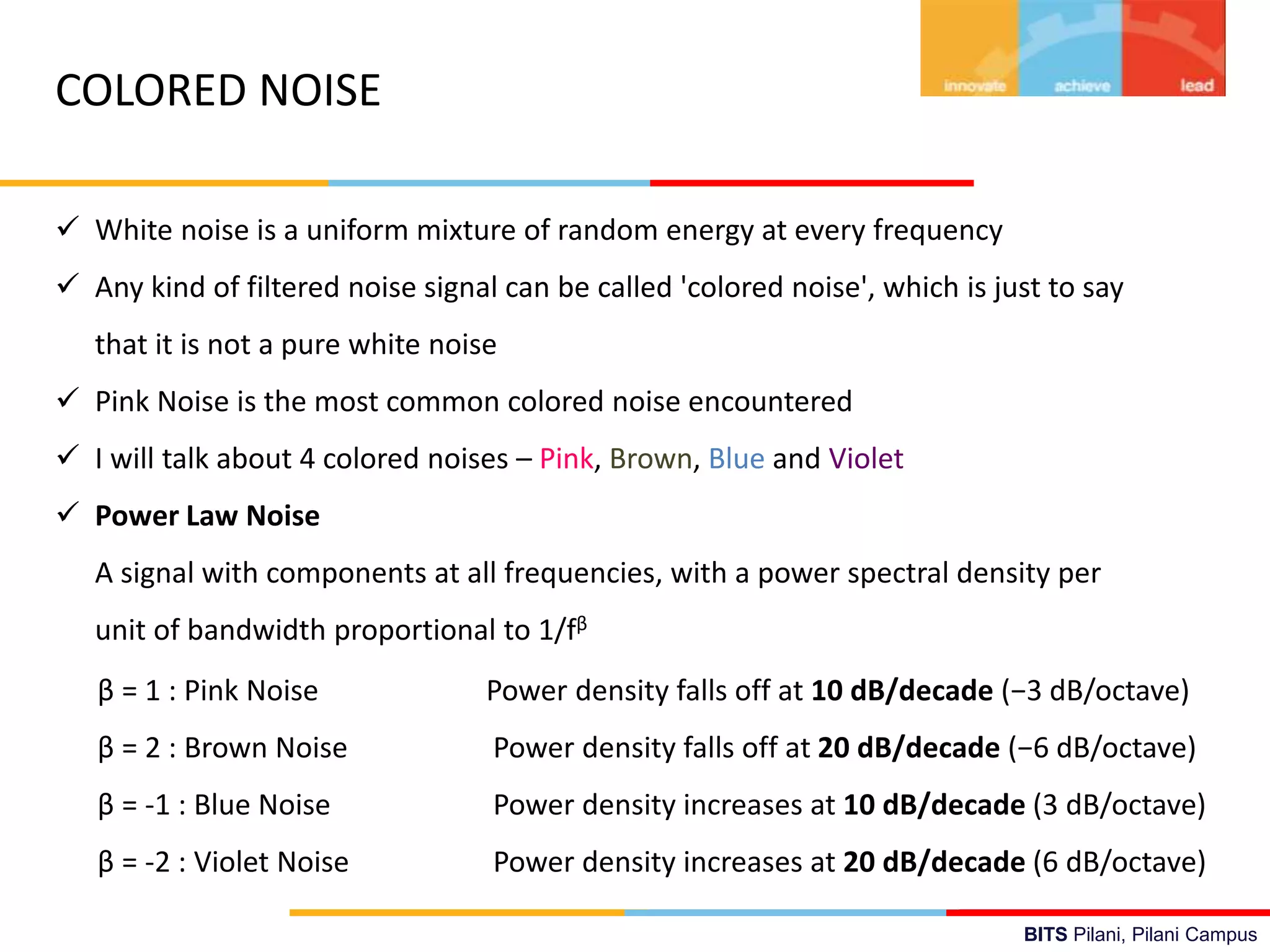 ACTIVE NOISE CONTROL SPEECH LMS COLORED NOISE | PPT