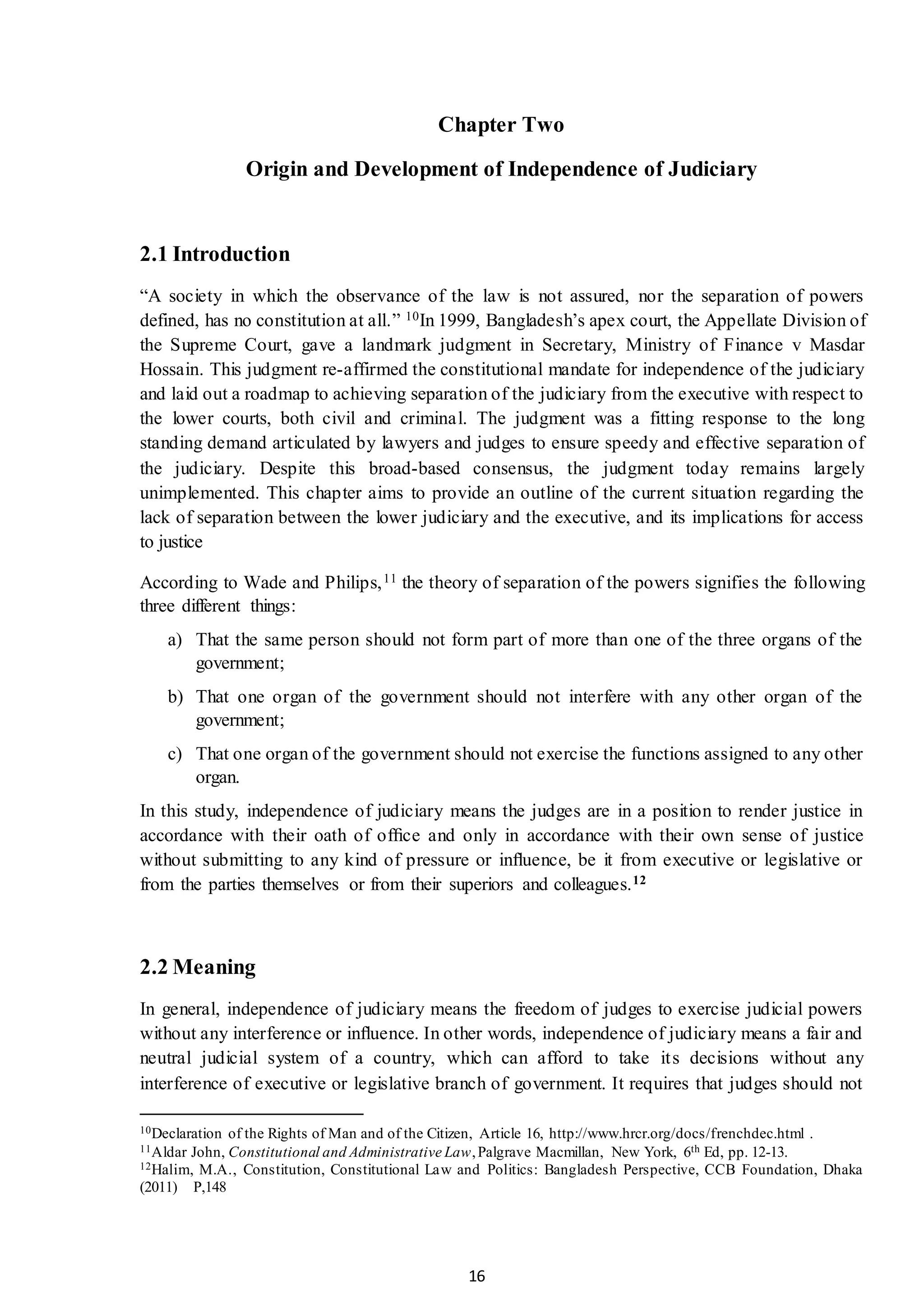 Independence of Judiciary in Bangladesh: A Critical Analysis | DOCX