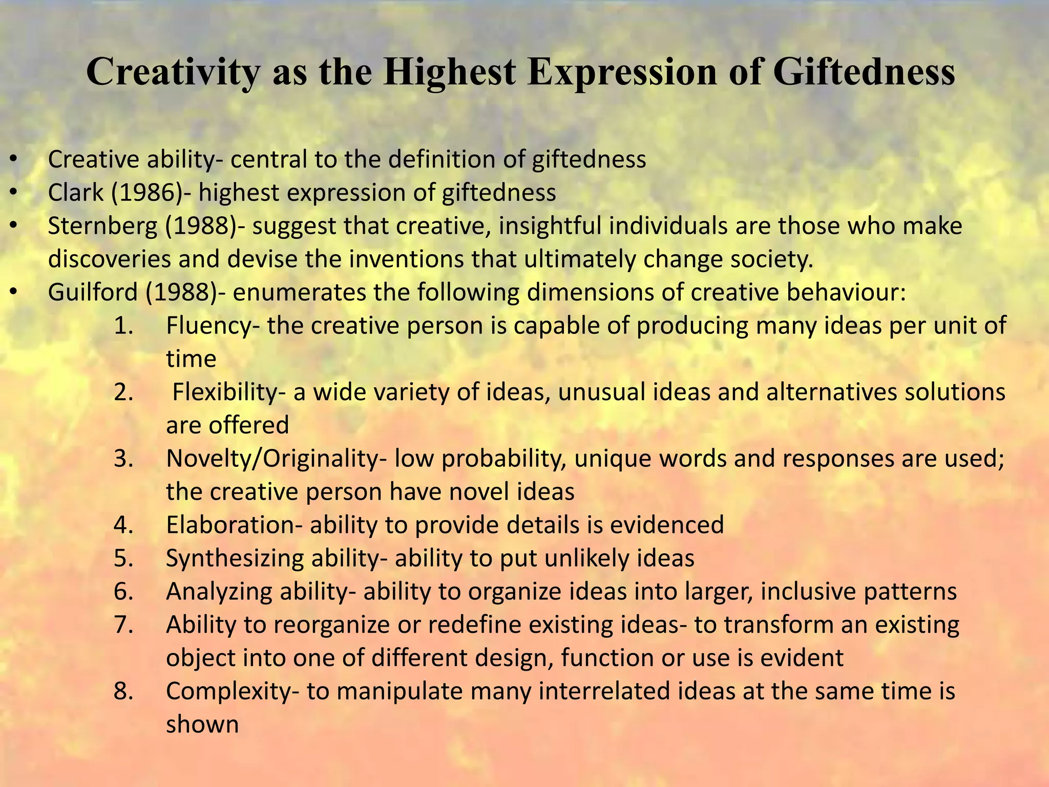 Definitions of Gifted and Talented | PPTX