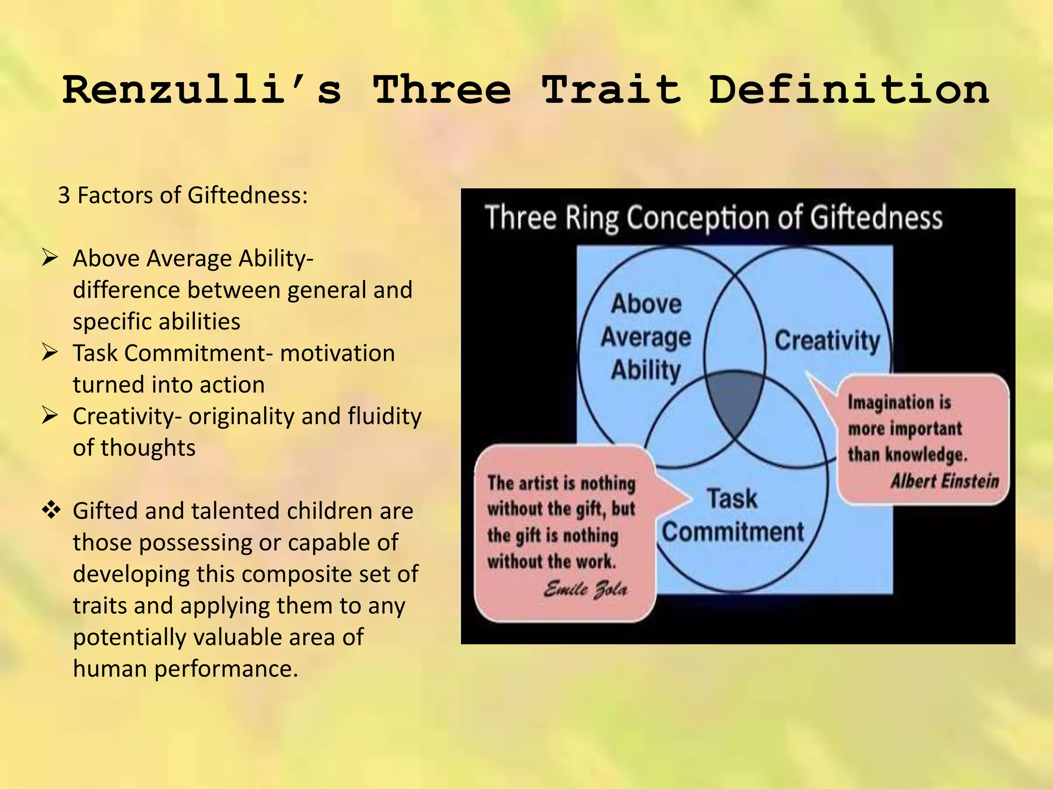 Definitions of Gifted and Talented | PPTX