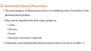 Preservation of pharmaceutical products using antimicrobial agents ...