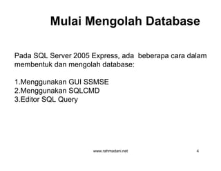 Part 3 4 - dbms pada sql server 2005 express | PPT