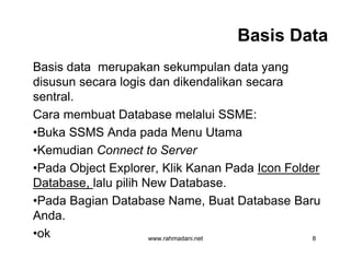 Part 3 4 - dbms pada sql server 2005 express | PPT