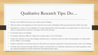 Are You Ready to Write Up Your Qualitative Data? | PPT