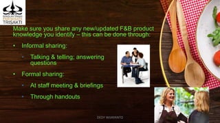 Part 3 food & beverage product knowledge | PPTX