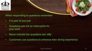 Part 3 food & beverage product knowledge | PPTX