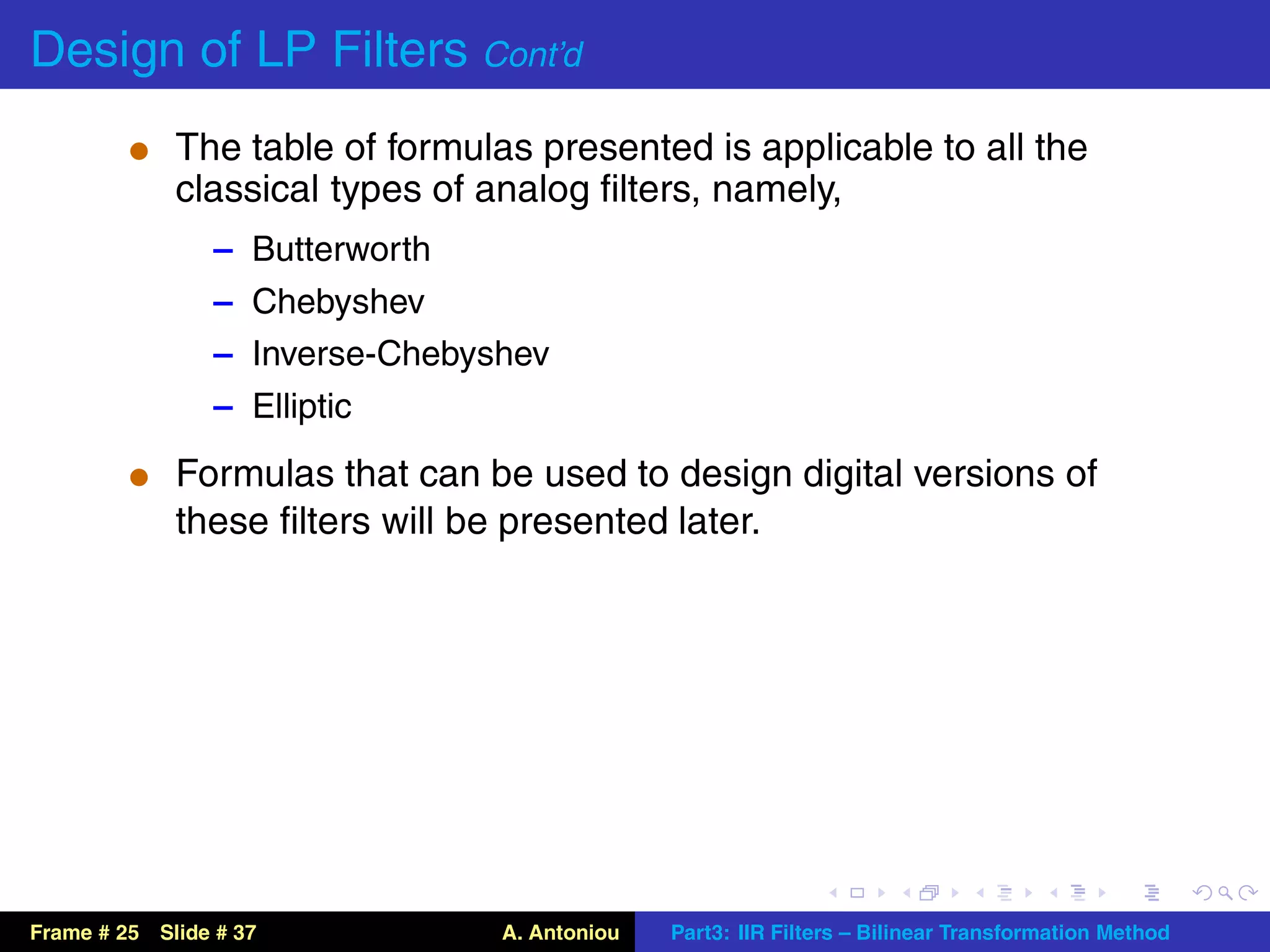 Warping Concept Iir Filters Bilinear Transformation Method Pdf