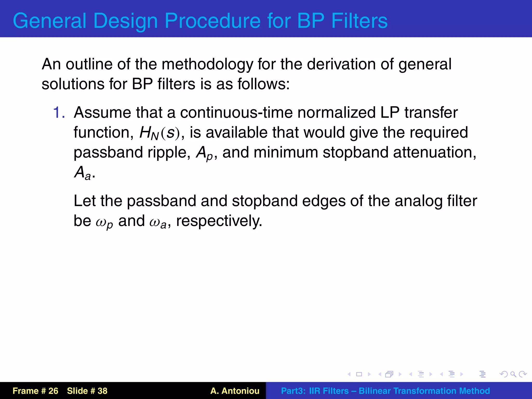Warping Concept (iir filters-bilinear transformation method) | PDF