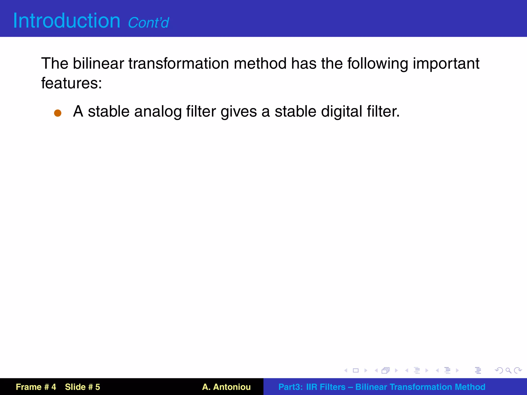 Warping Concept Iir Filters Bilinear Transformation Method Pdf