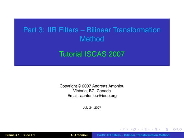 Warping Concept (iir filters-bilinear transformation method) | PDF