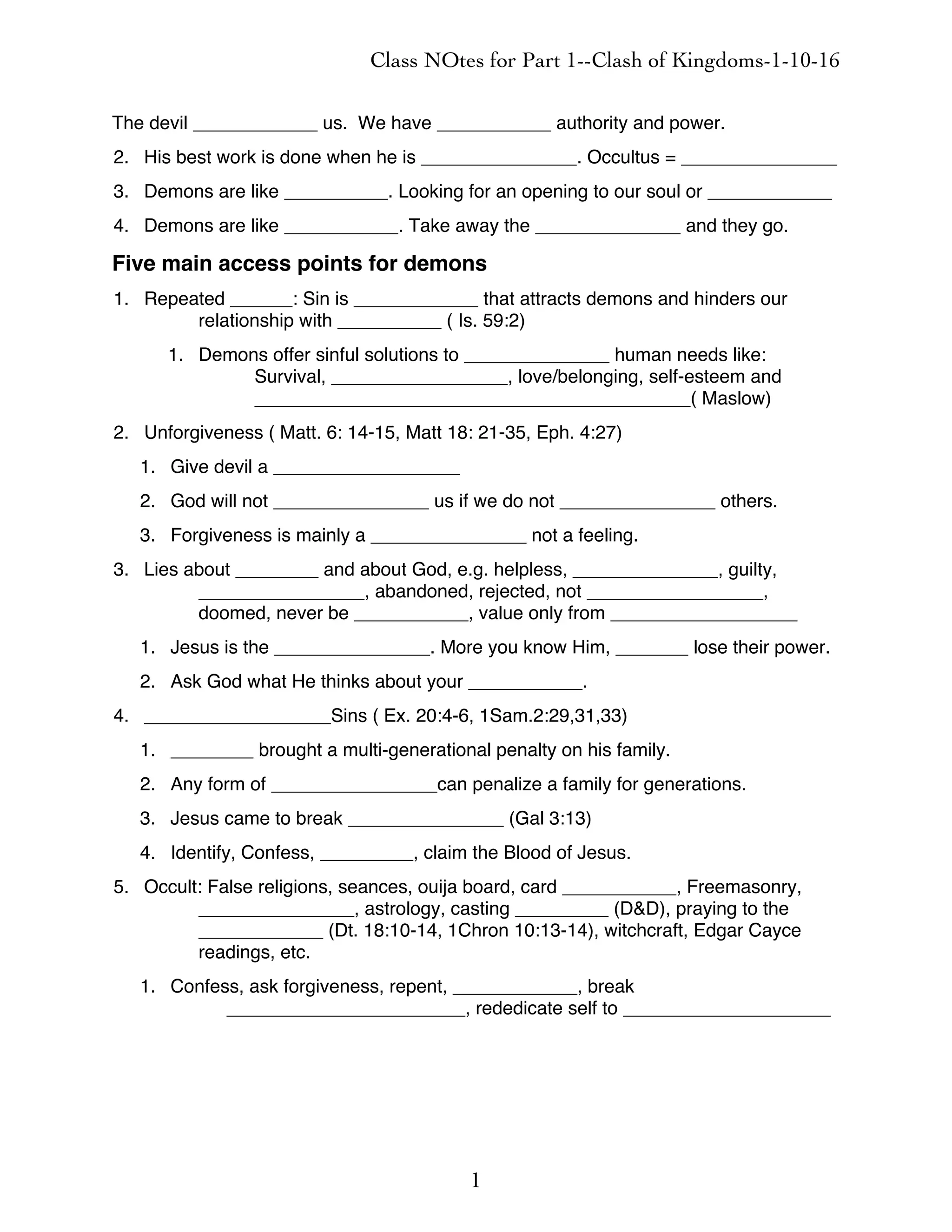 How the Devil Gets Access to Us | PDF