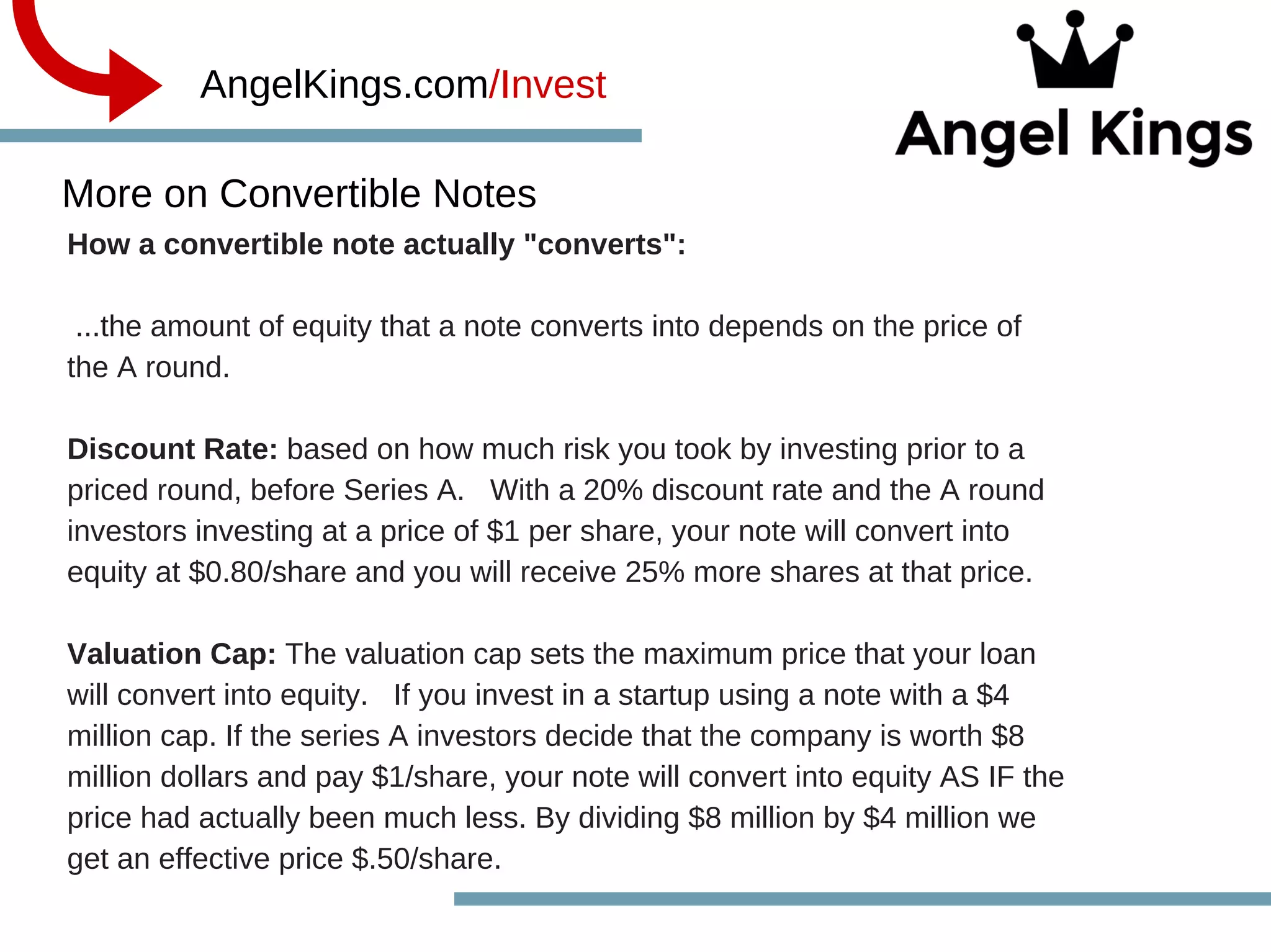 What is a Convertible Note: Part 2 - AngelKings.com