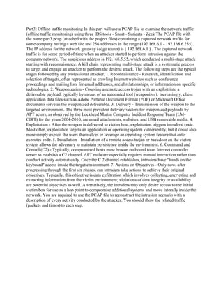 Part3- Offline traffic monitoring In this part will use a PCAP file to.docx