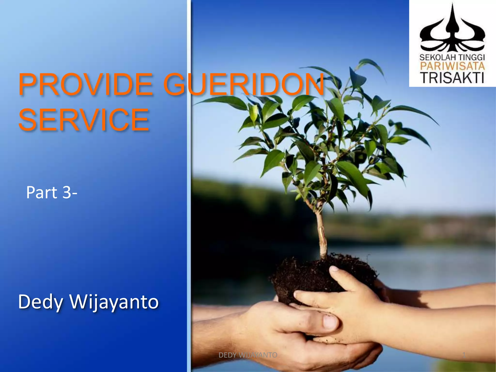Part 3 provide gueridon service | PPTX