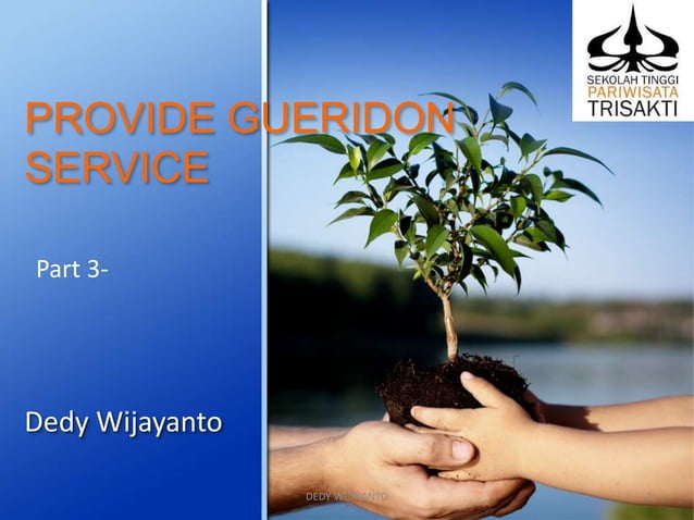 Part 3 provide gueridon service | PPTX
