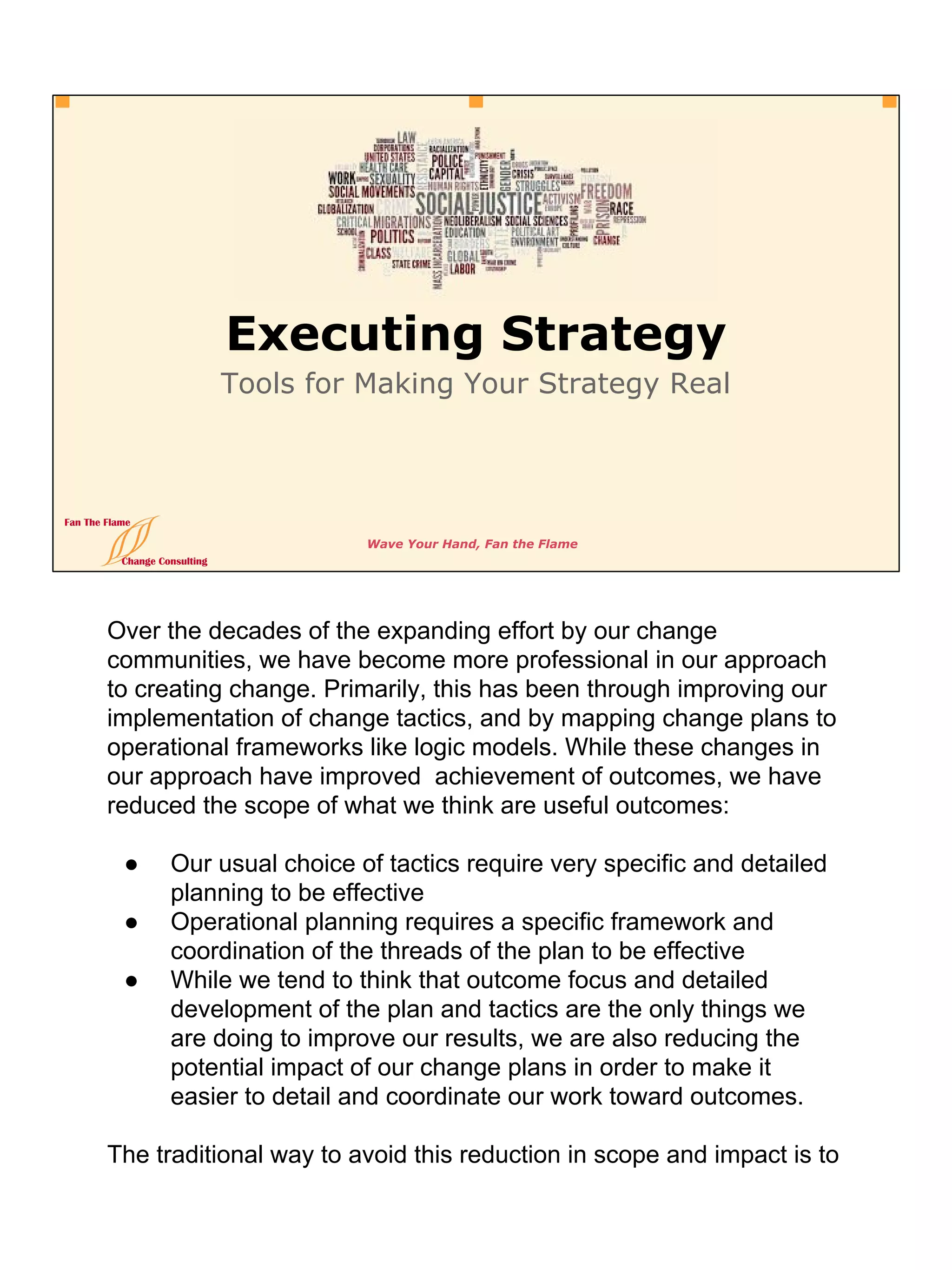 Part 3 Strategy Implementation Tools | PDF