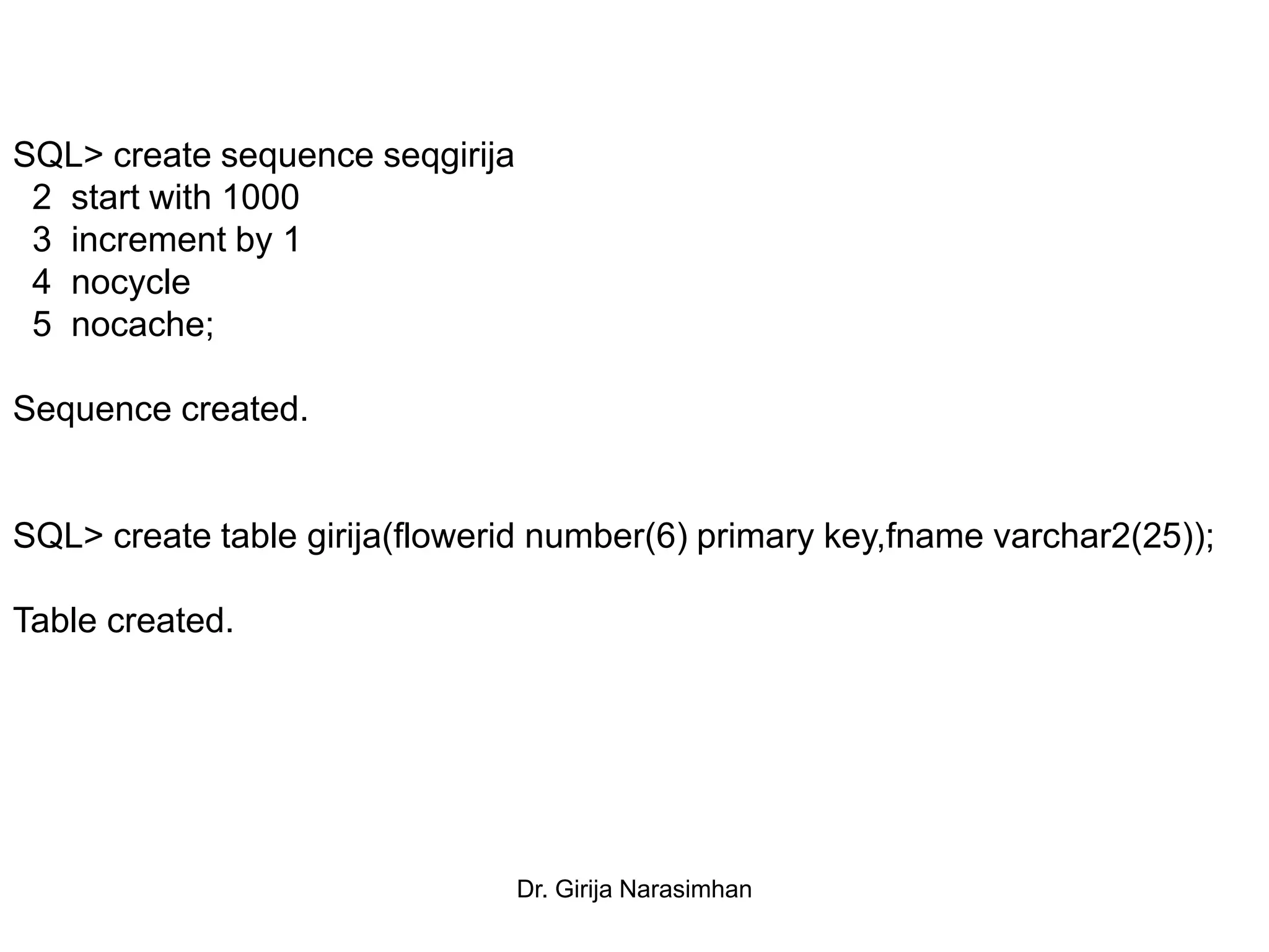 Part32 sequence using auto primary key | PPTX
