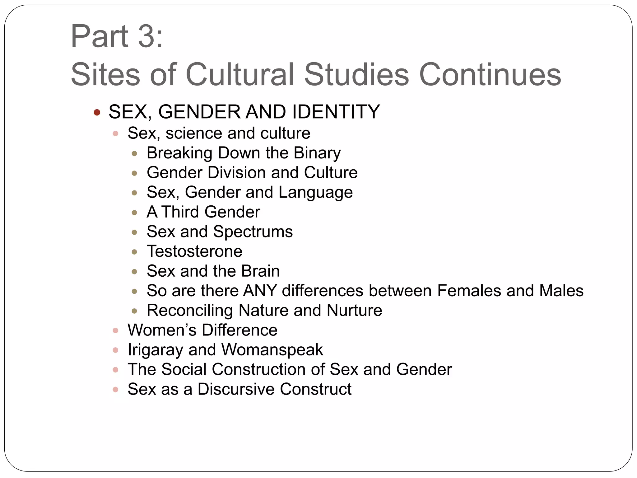 Part 3 cultural studies barker jane | PPTX