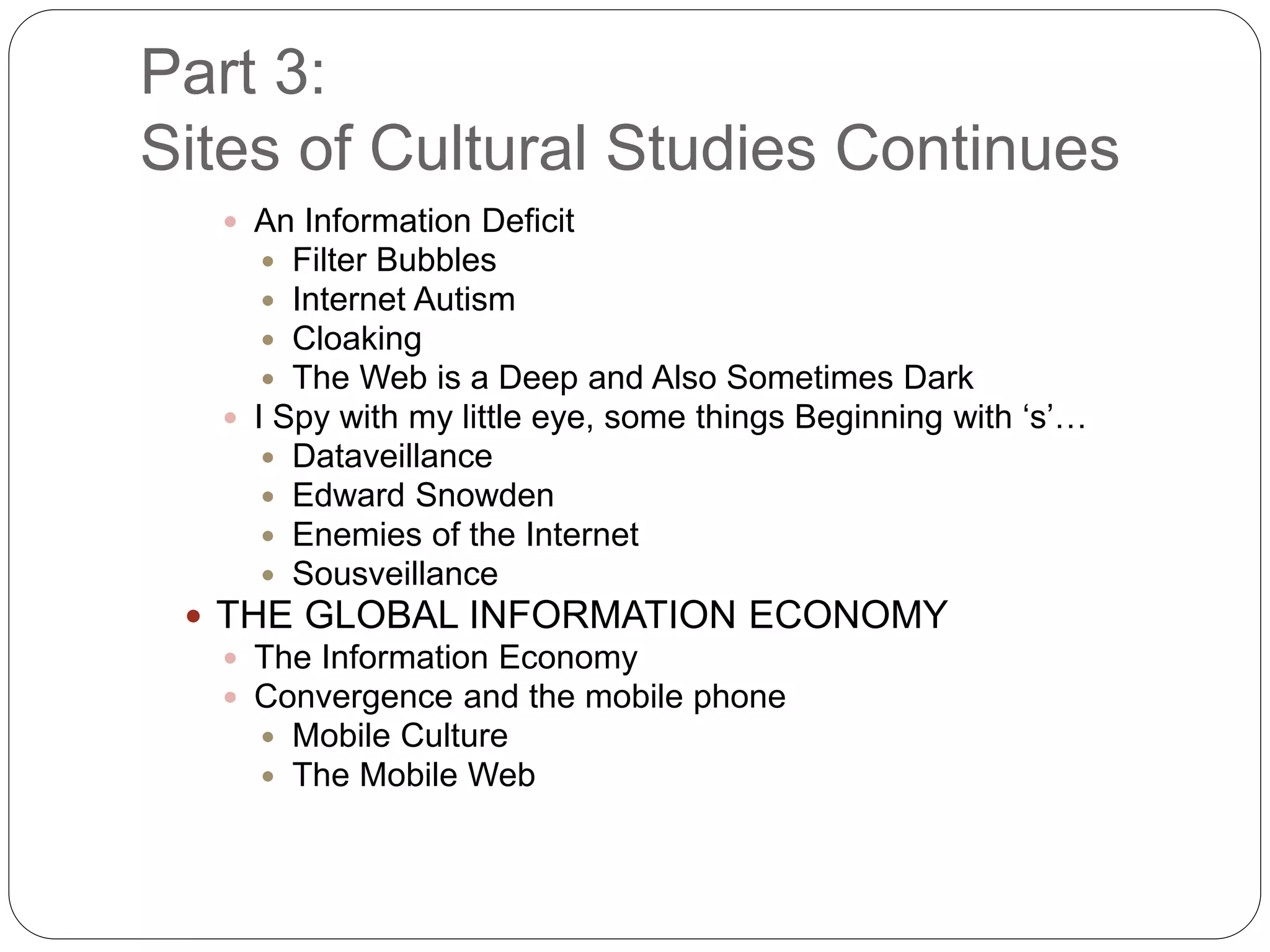 Part 3 cultural studies barker jane | PPTX