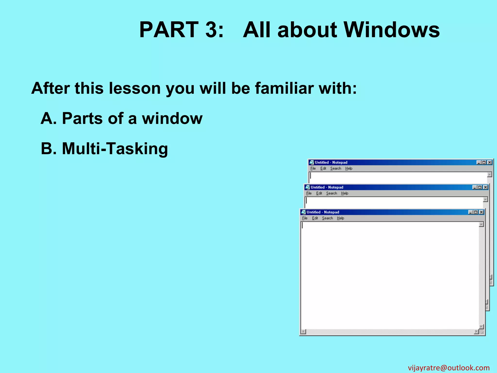 Part 3 elements of windows | PPT