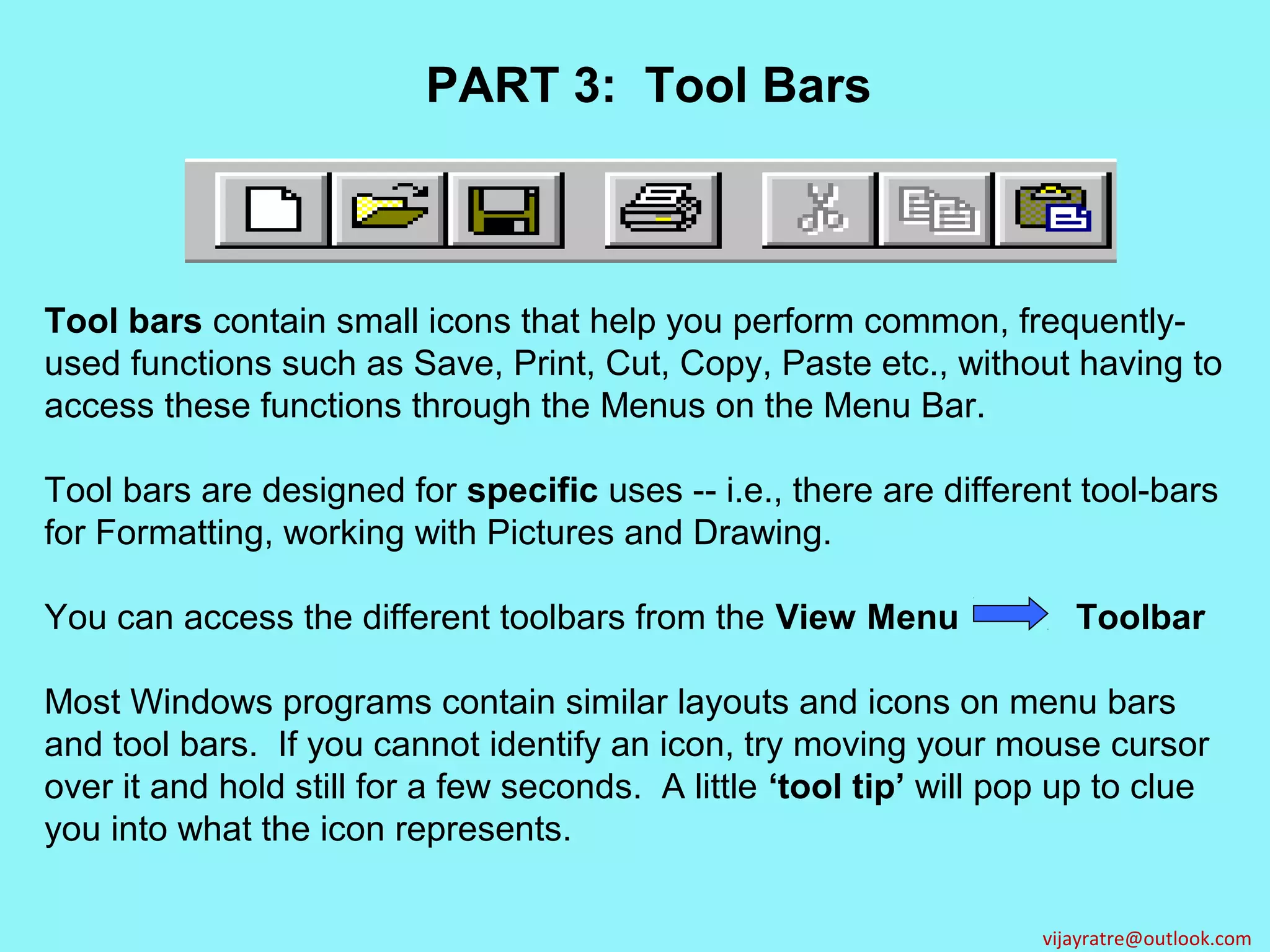 Part 3 elements of windows | PPT