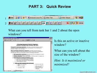 Part 3 elements of windows | PPT