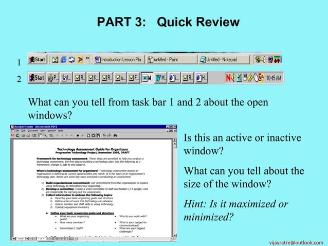 Part 3 elements of windows | PPT