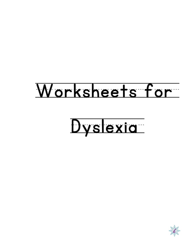 worksheet for dyslexia | PDF