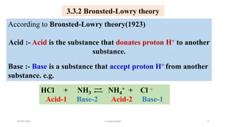 Ionic Equilibria | Bronsted Lowry Acid Base Theory | Chemistry Class 12 | By Mrs.Shubhada ...