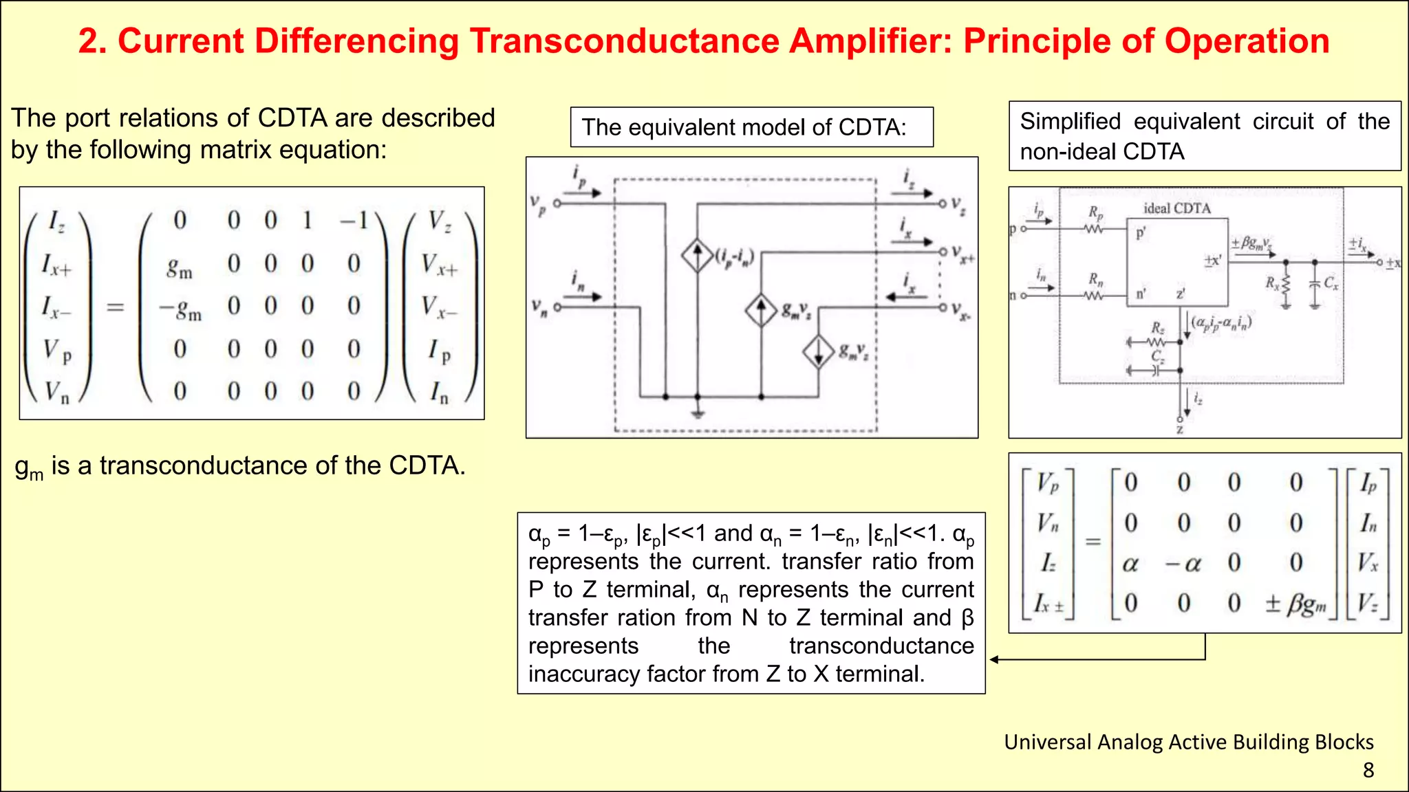 Current Differencing Transconductance Amplifier | PDF
