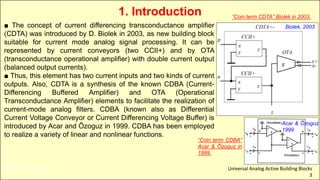 Current Differencing Transconductance Amplifier | PDF