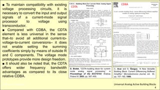 Current Differencing Transconductance Amplifier | PDF