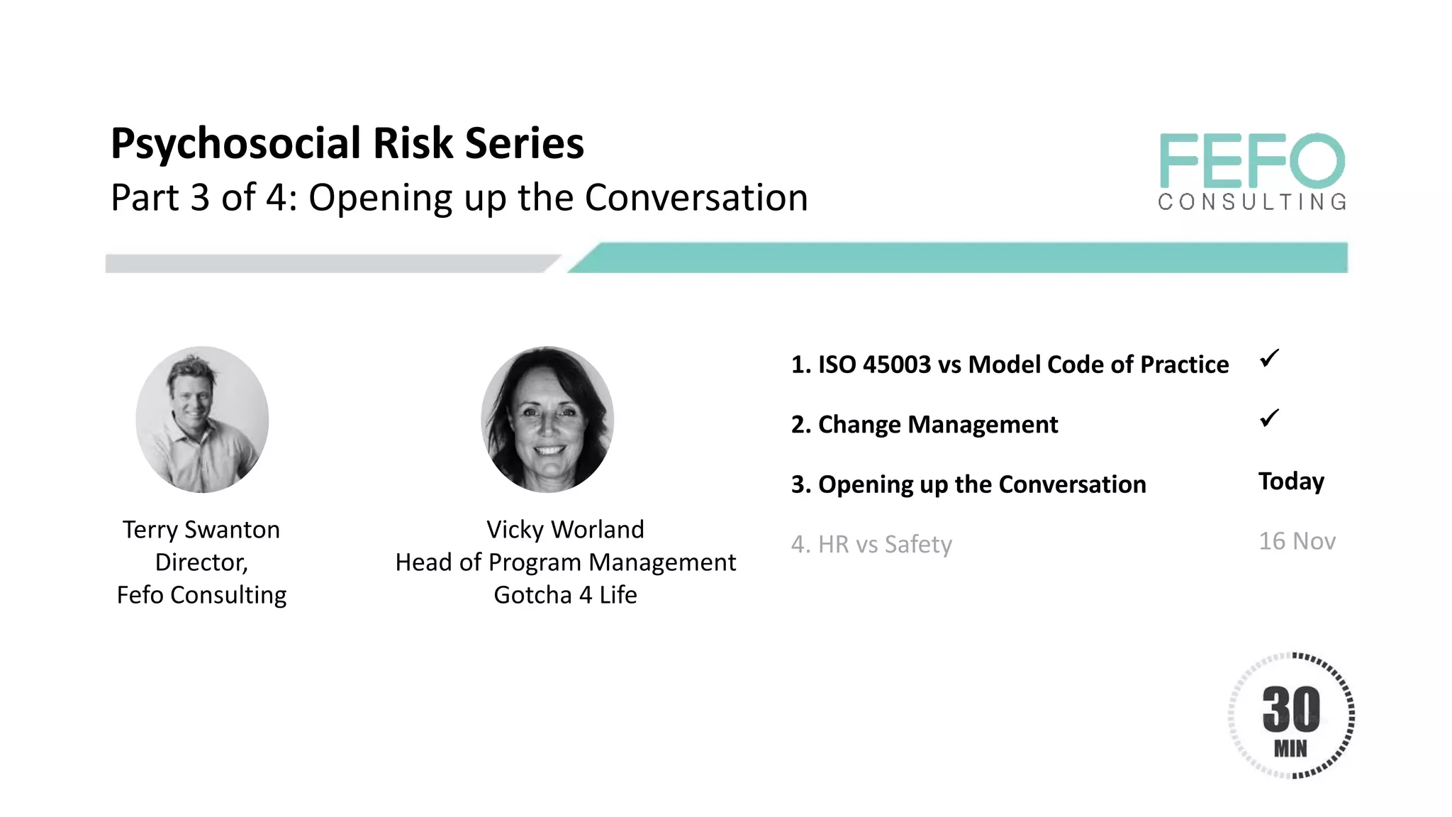 Psychosocial Risk Series : Mental Fitness – Opening up Conversations | PPT