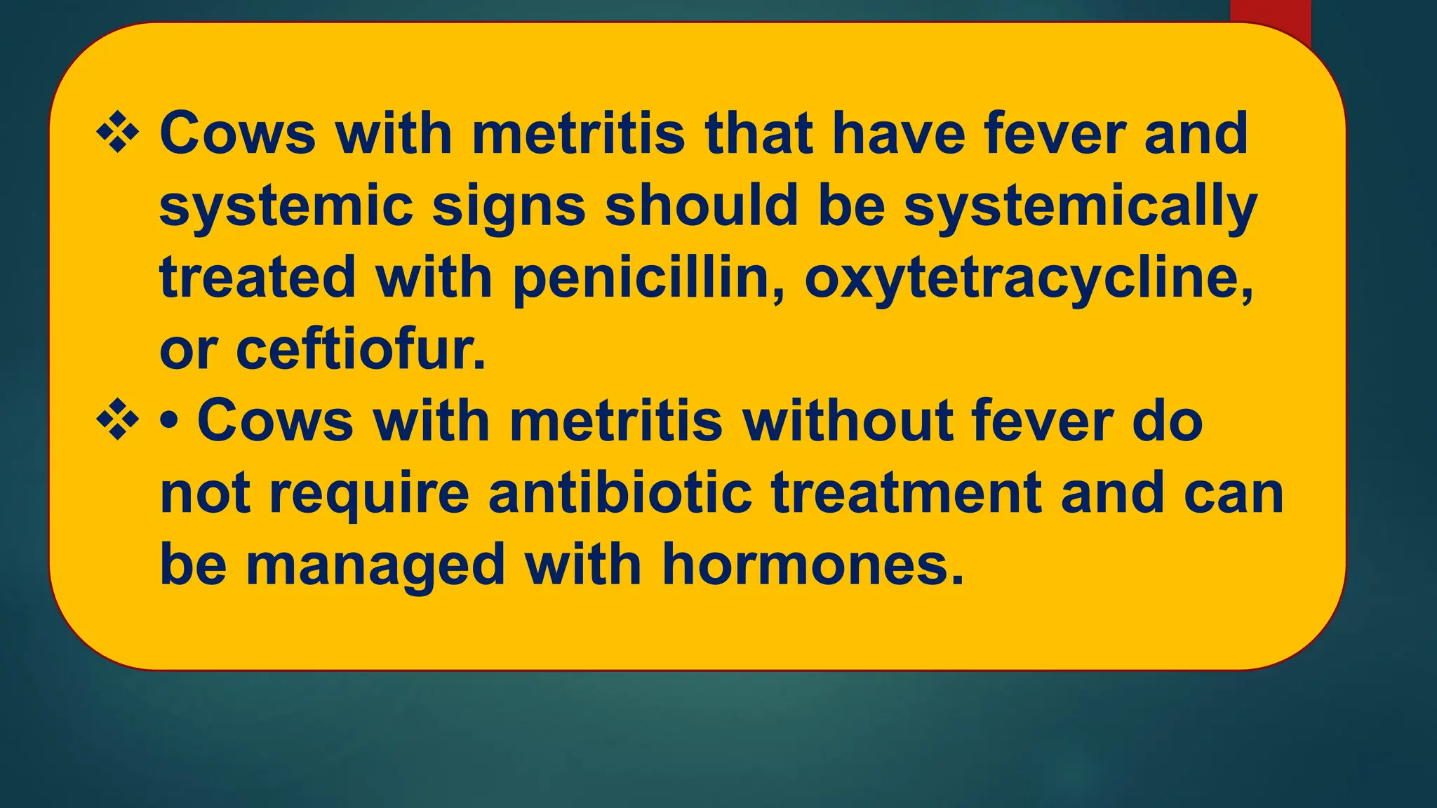 Part 3 Postpartum Metritis in Farm Animals(Causes- Signs and Main Line ...